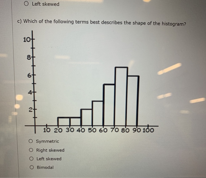 Solved There are three different histograms. a) Which of the | Chegg.com