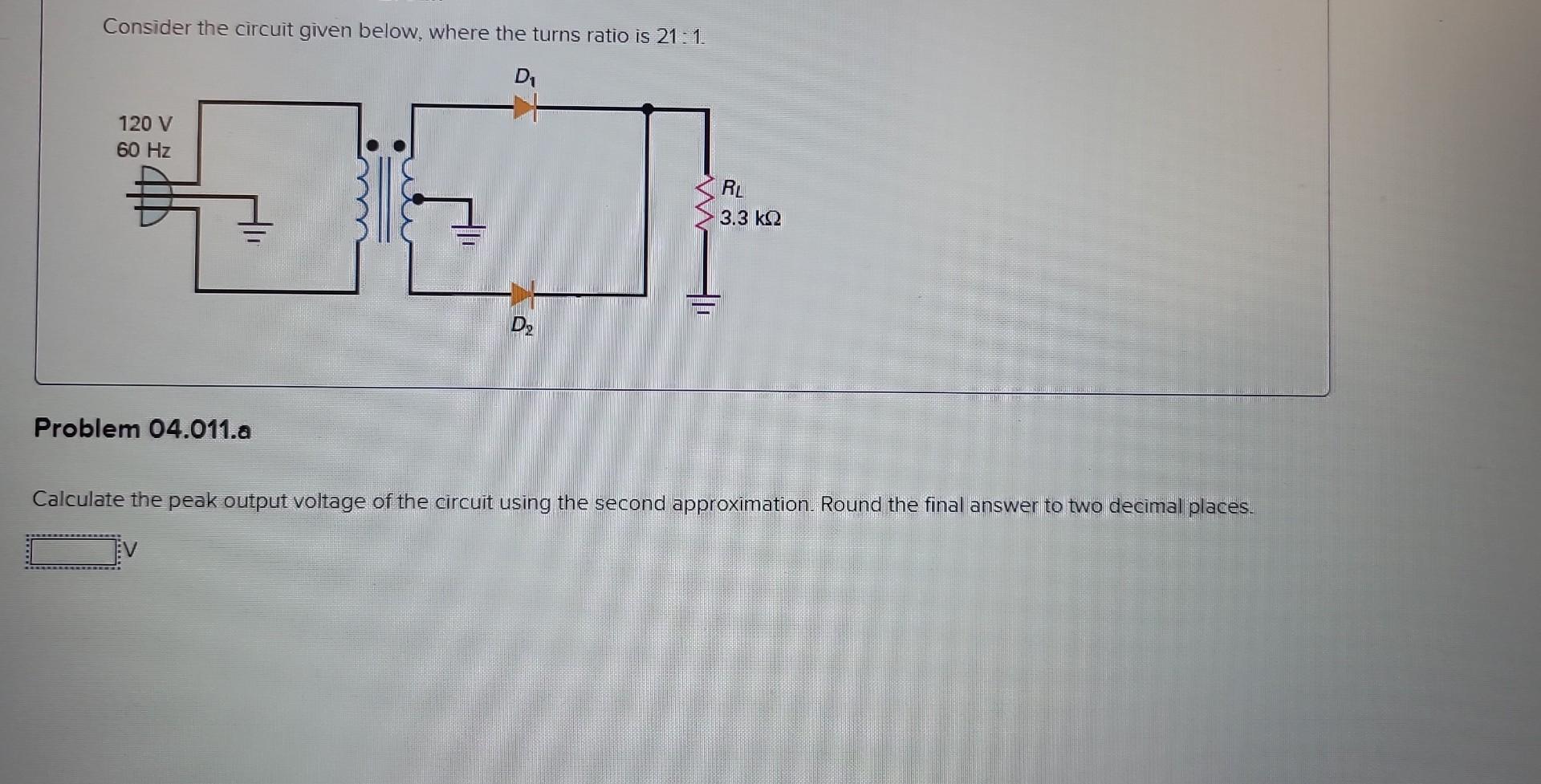 Solved Consider the circuit given below, where the diodes | Chegg.com