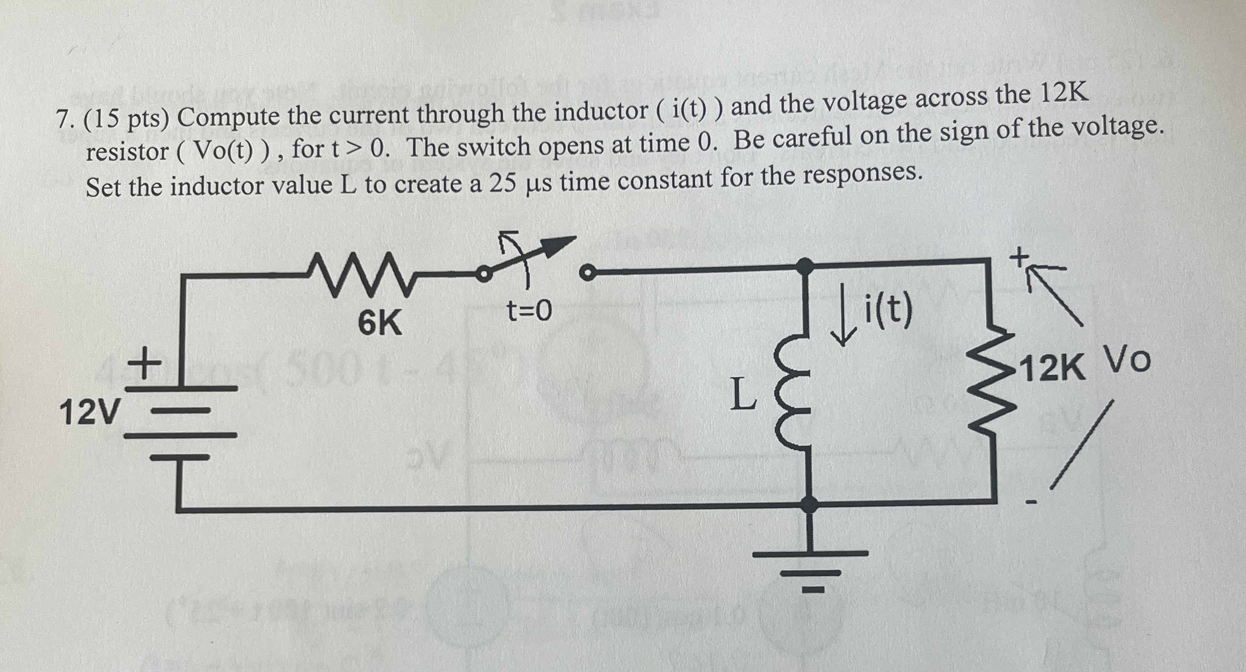 Solved (15 ﻿pts) ﻿Compute the current through the inductor | Chegg.com