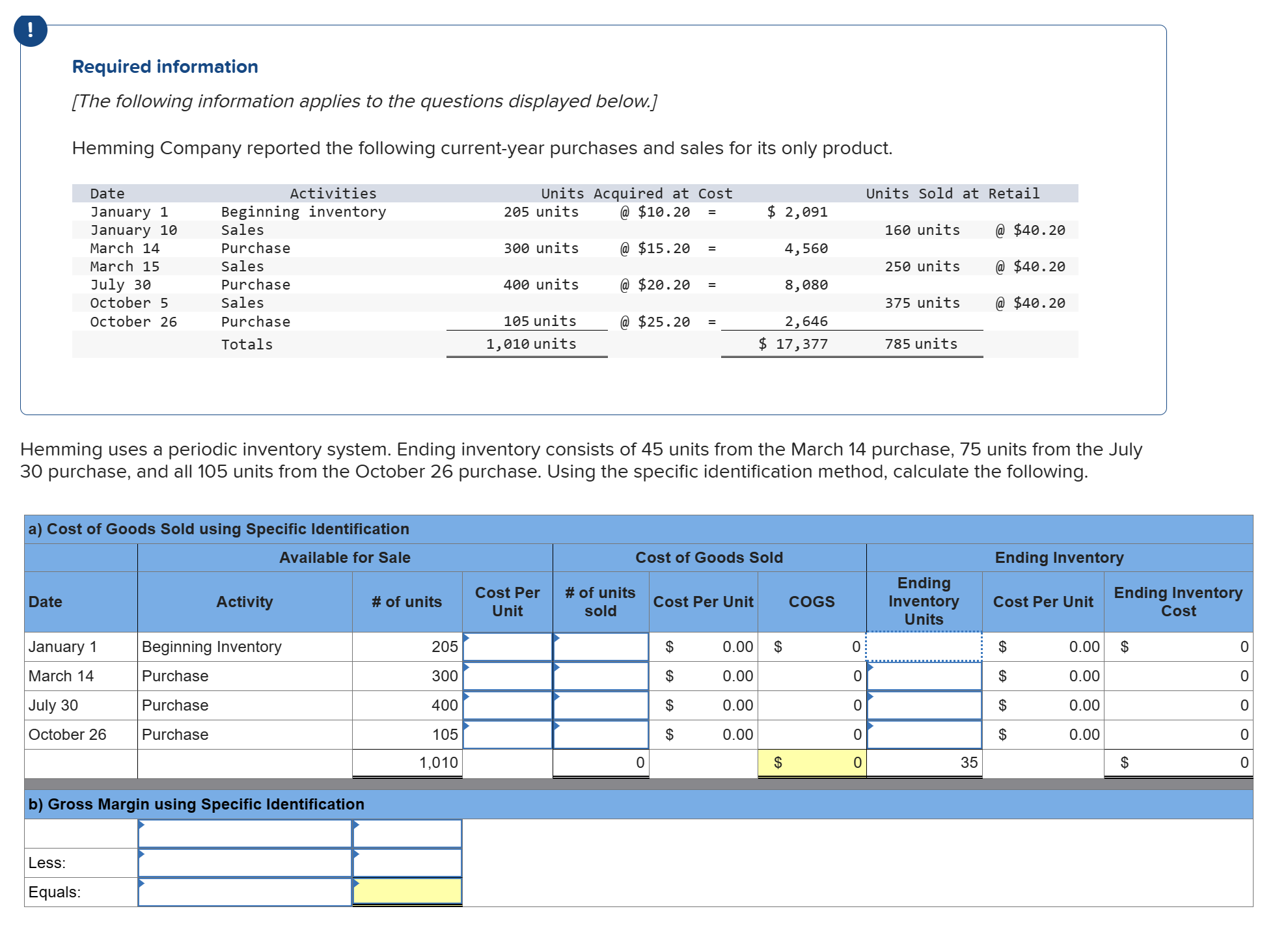 Solved !Required information[The following information | Chegg.com