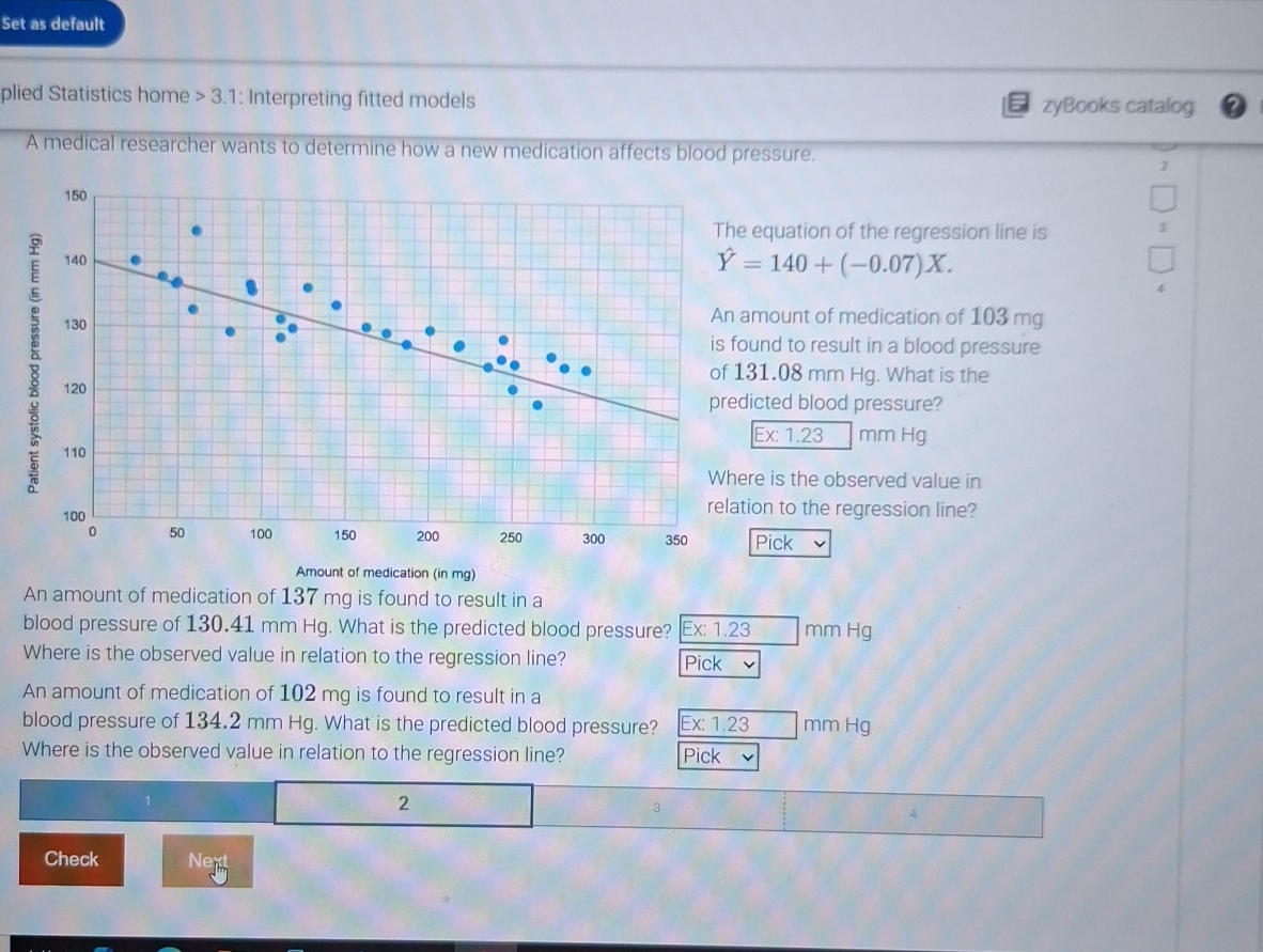 Solved plied Statistics home > 3.1: Interpreting fitted | Chegg.com