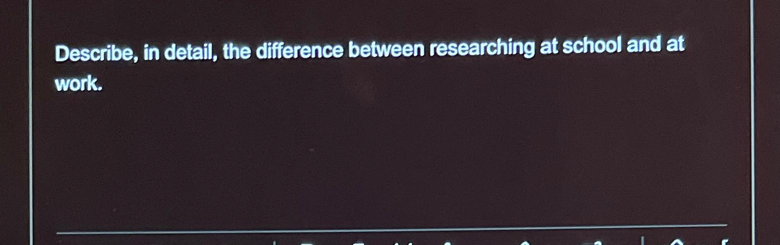 Solved Describe, in detail, the difference between | Chegg.com