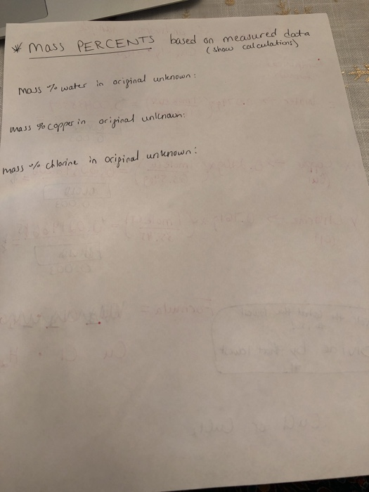 Solved mass of water = 0.0799 in sample Water (H₂O) of water | Chegg.com