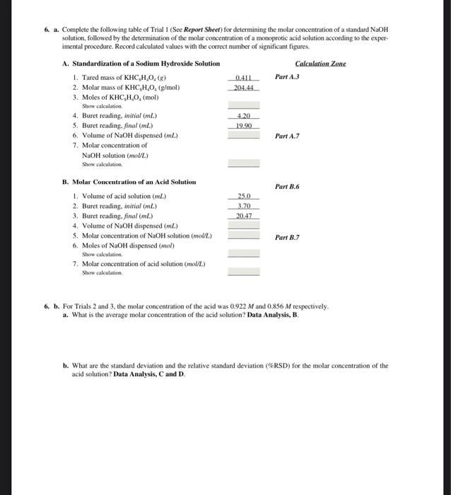 Solved Experiment 9 Prelaboratory Assignment A Volumetric