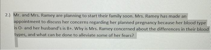 Solved 2.) Mr. and Mrs. Ramey are planning to start their | Chegg.com
