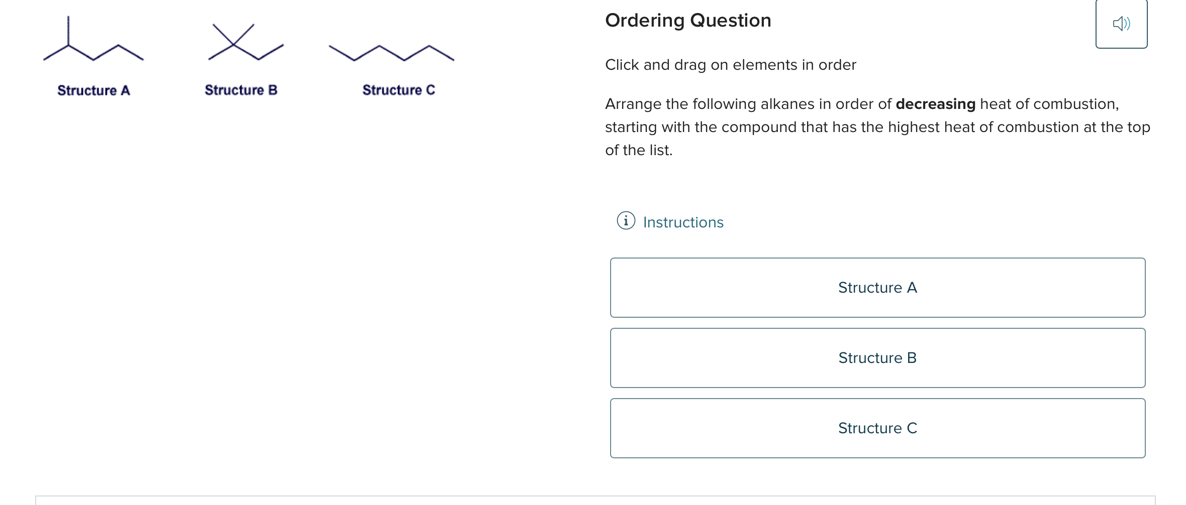 Solved Ordering QuestionClick and drag on elements in | Chegg.com
