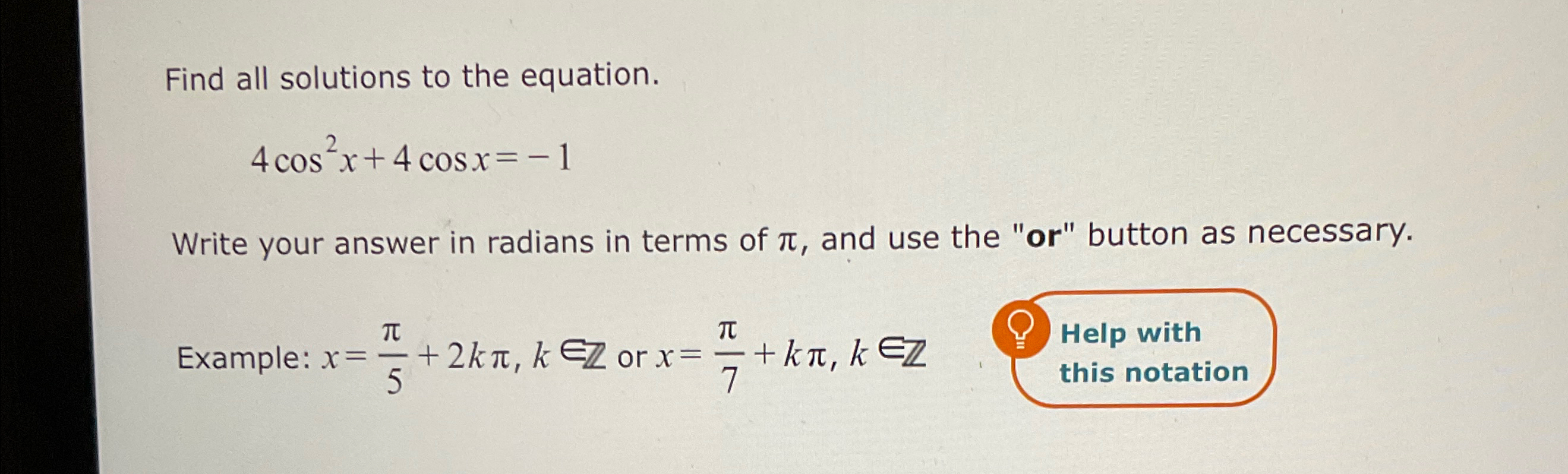 Solved Find all solutions to the | Chegg.com