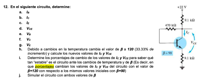 Solved En el siguiente circuito, determine:a. IBb. | Chegg.com