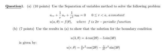 Solved Question3. (a) (10 points) Use the Separation of | Chegg.com Solved Question3. (a) (10 points) Use the Separation of | Chegg.com