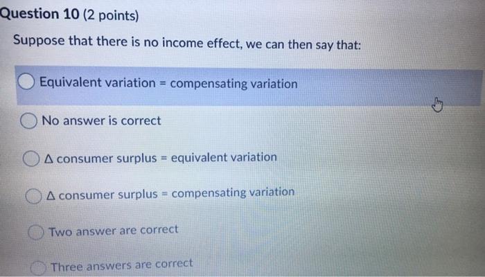 Solved Question 10 (2 points) Suppose that there is no | Chegg.com