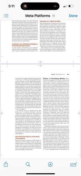 Solved 3. Does it seem that Meta Platforms has made a | Chegg.com