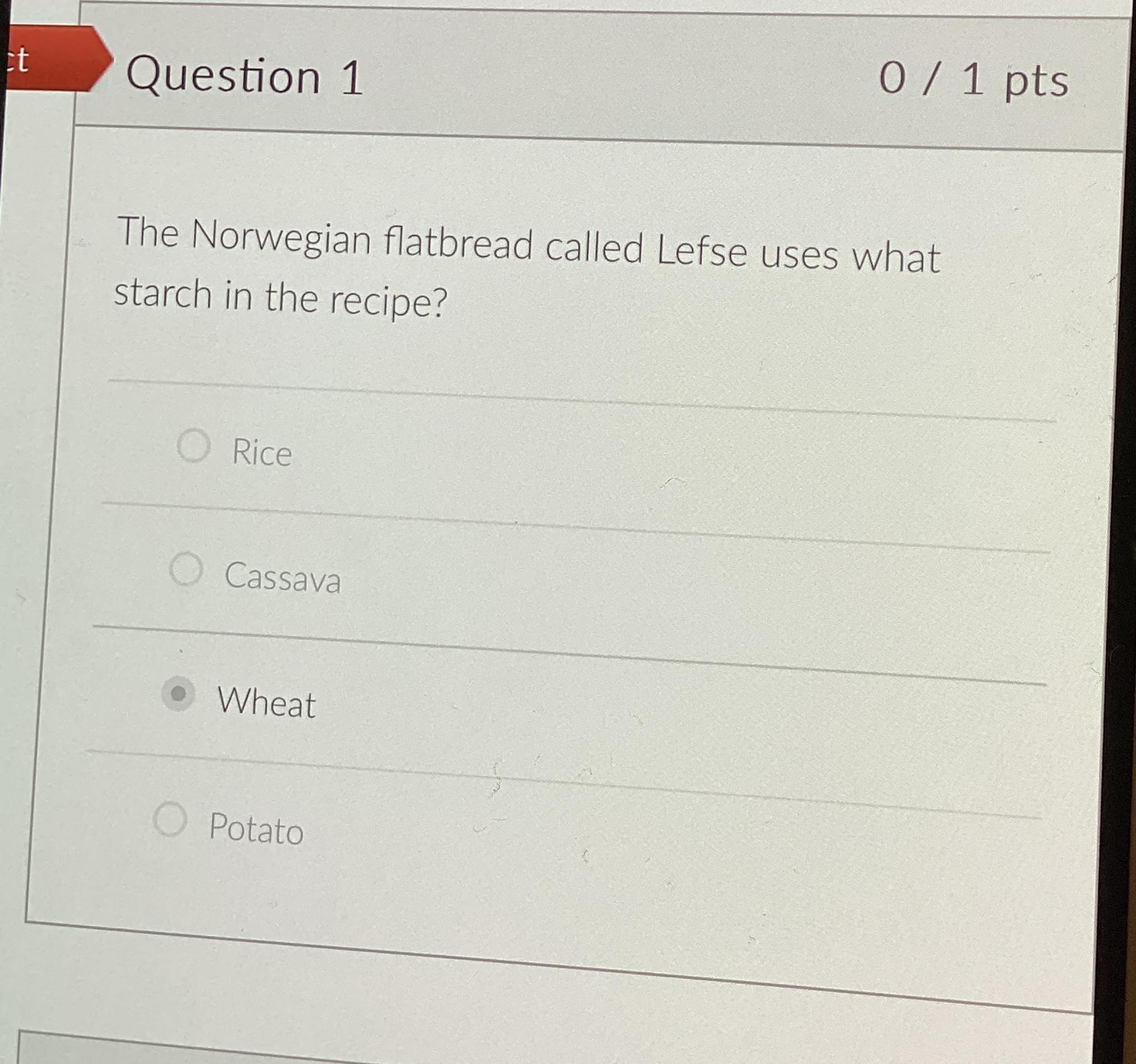 Solved Question 101 ptsThe Norwegian flatbread called Lefse | Chegg.com Solved Question 101 ptsThe Norwegian flatbread called Lefse | Chegg.com