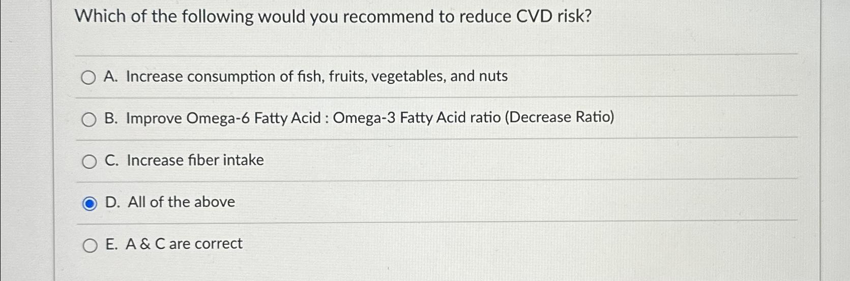 Solved Which of the following would you recommend to reduce | Chegg.com