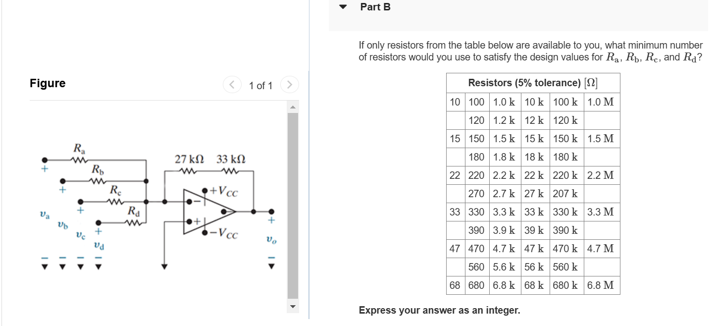Solved The inverting-summing amplifier in (Figure 1) ﻿has | Chegg.com