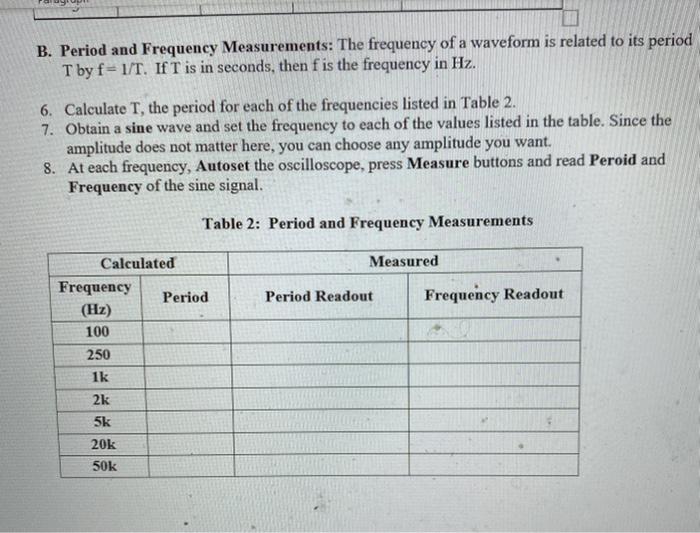 Solved Laboratory Exercise 1 Sinusoidal Waveform