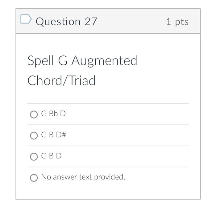 Spell B Major Chord/Triad B DF BD\# \#\# No answer | Chegg.com