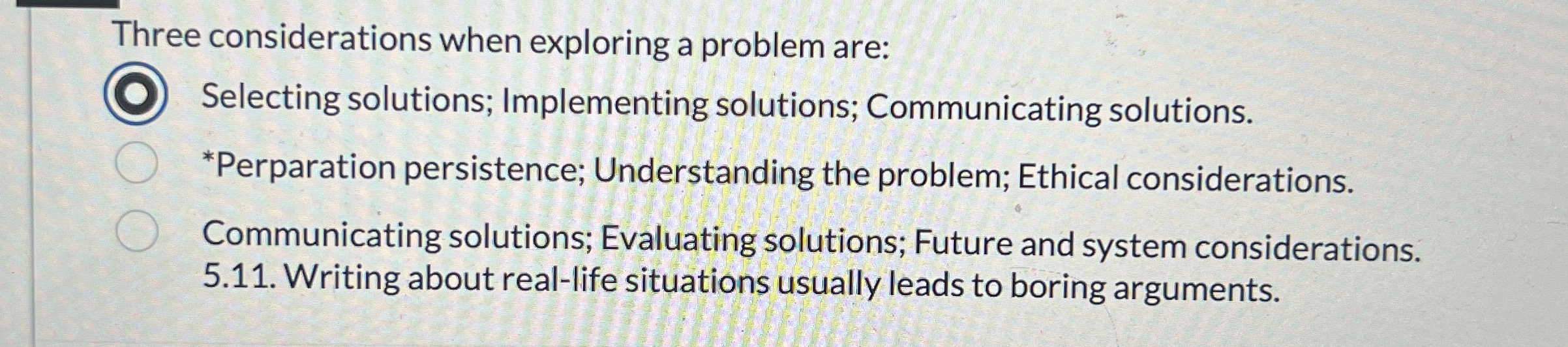 Three considerations when exploring a problem | Chegg.com