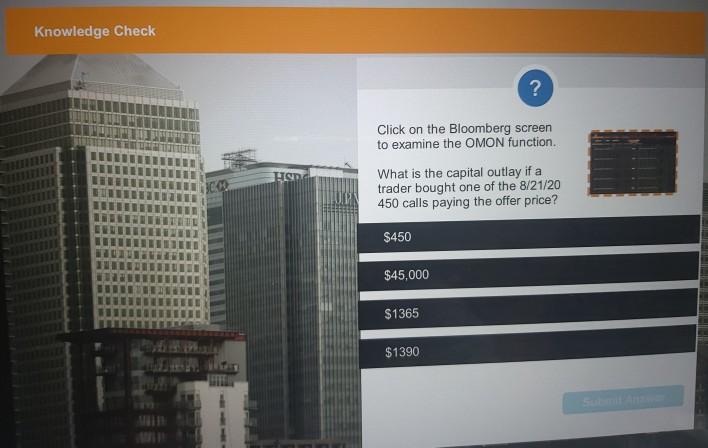 Solved Knowledge Check ? Click on the Bloomberg screen to | Chegg.com