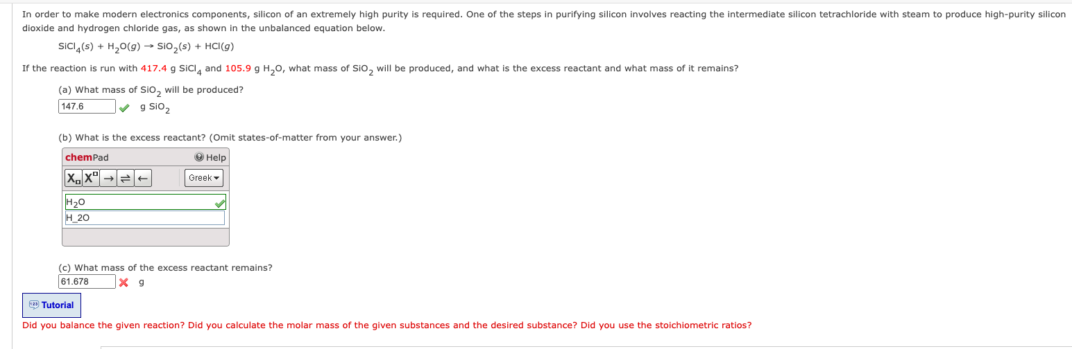 Solved Help part C only please. What is the mass of the | Chegg.com