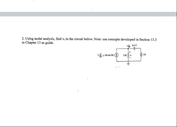 Using nodal analysis, find vx ﻿in the circuit below. | Chegg.com
