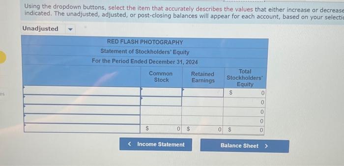 Solved On January 1,2024, Red Flash Photography had the | Chegg.com