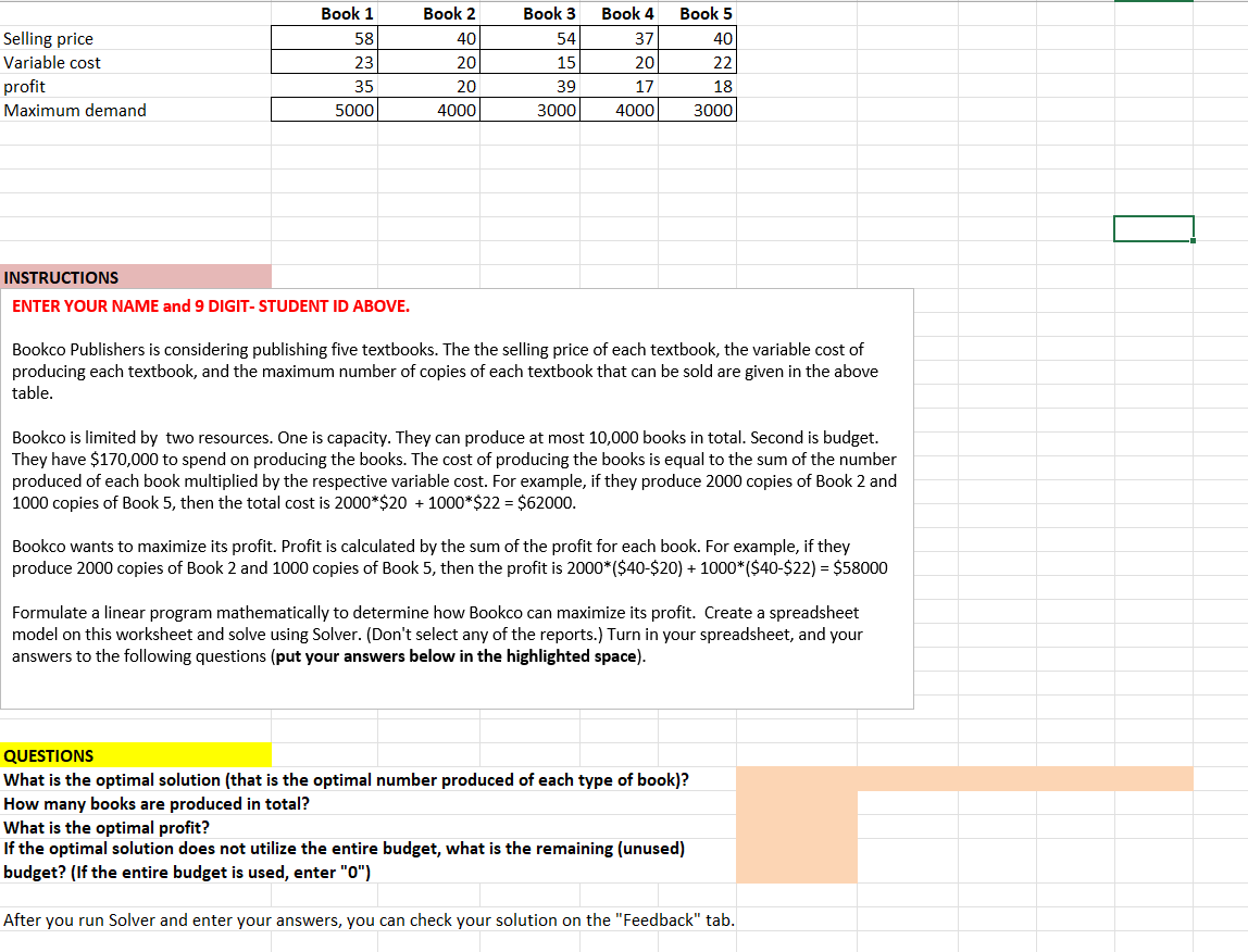 Solved Bookco Publishers is considering publishing five | Chegg.com