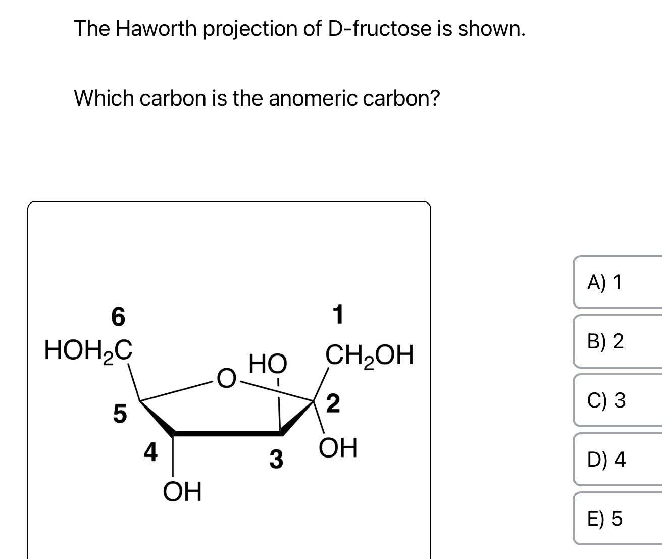 The Haworth projection of D-fructose is shown.Which | Chegg.com