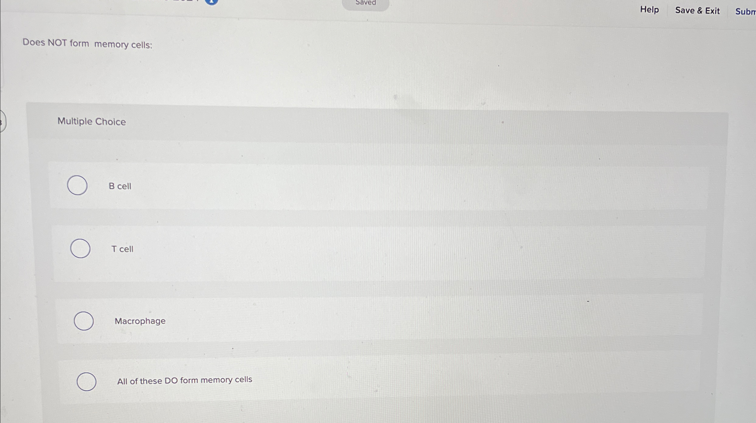 Solved SavedHelpSave & ExitSubrDoes NOT form memory | Chegg.com