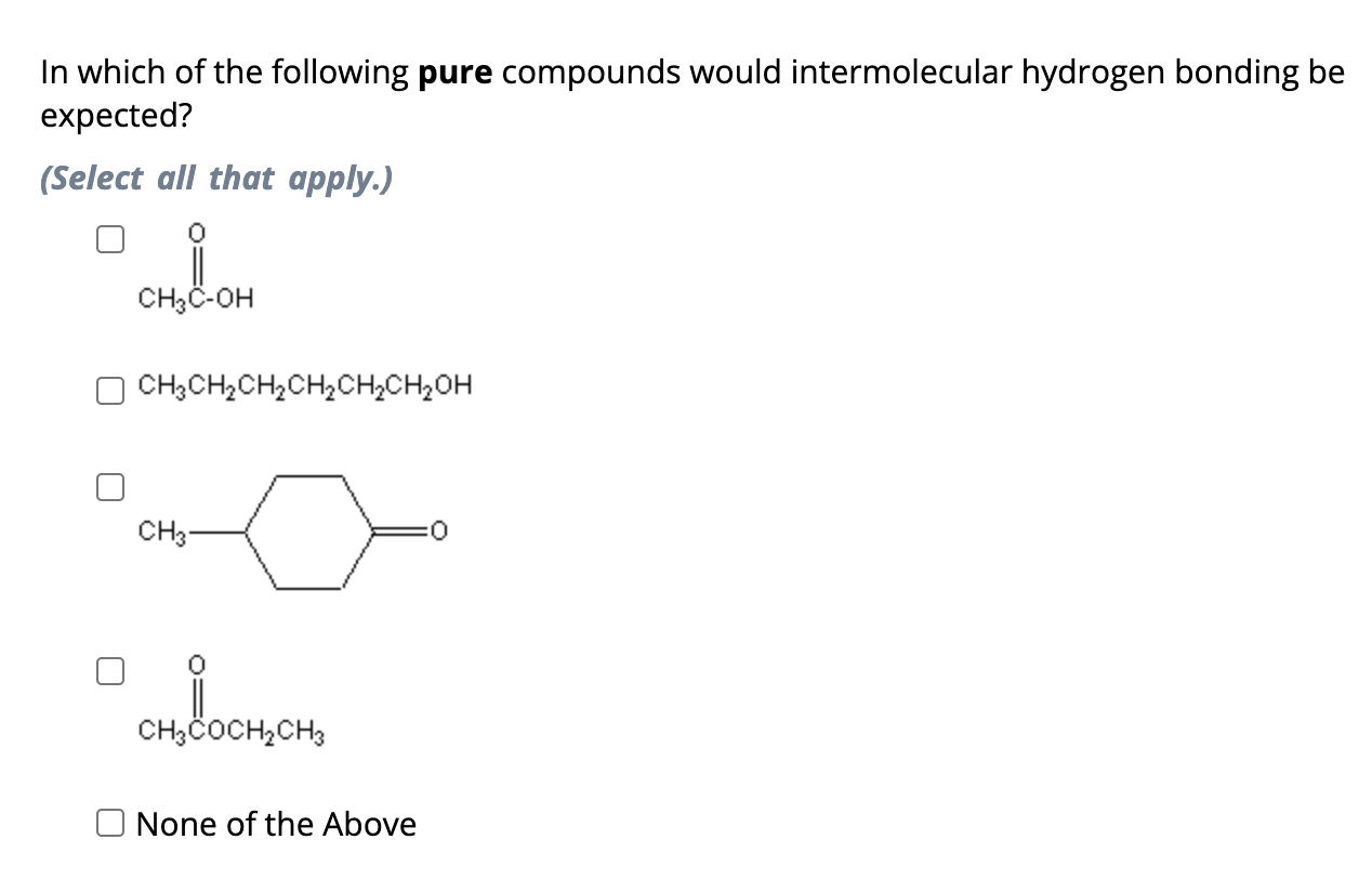Solved In which of the following pure compounds would | Chegg.com