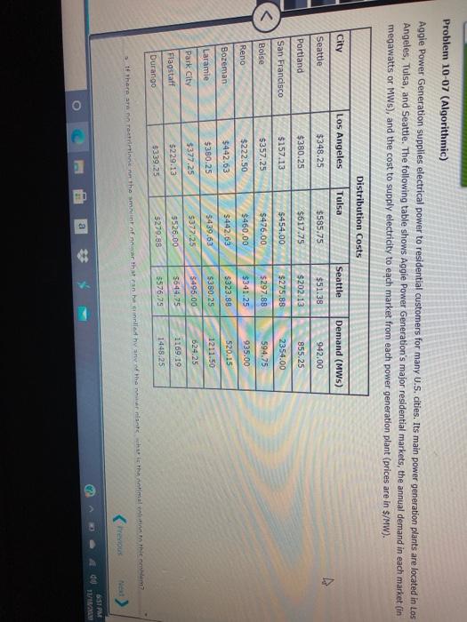 Solved Aggie Power Generation supplies electrical power to | Chegg.com