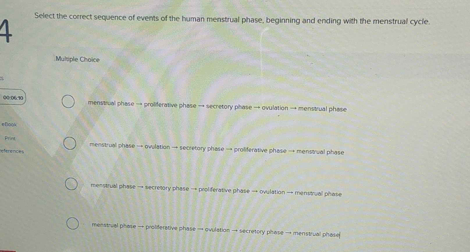Solved Select the correct sequence of events of the human | Chegg.com