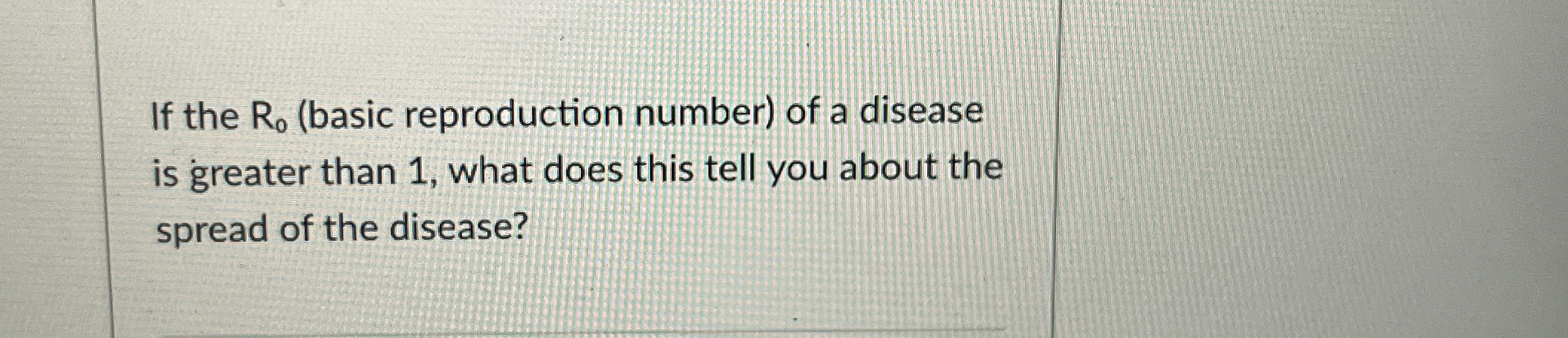 Solved If the R0 (basic reproduction number) ﻿of a disease | Chegg.com