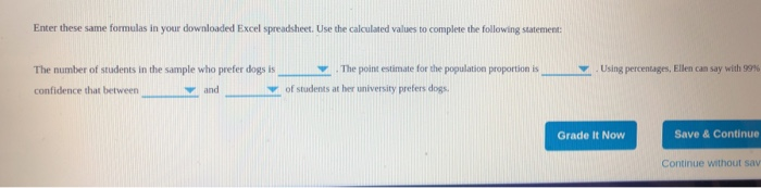 8. Using Excel - Constructing an interval estimate | Chegg.com