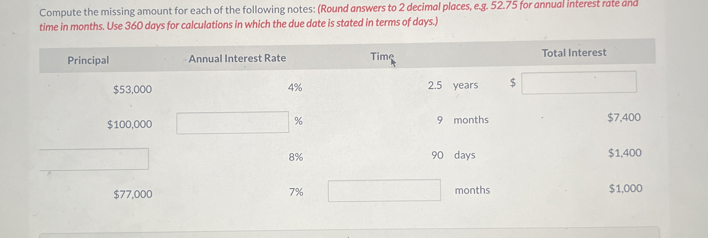 Solved How to solve Compute the missing amount for each of | Chegg.com