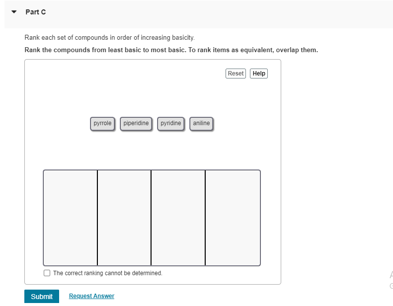 Solved Part CRank each set of compounds in order of | Chegg.com