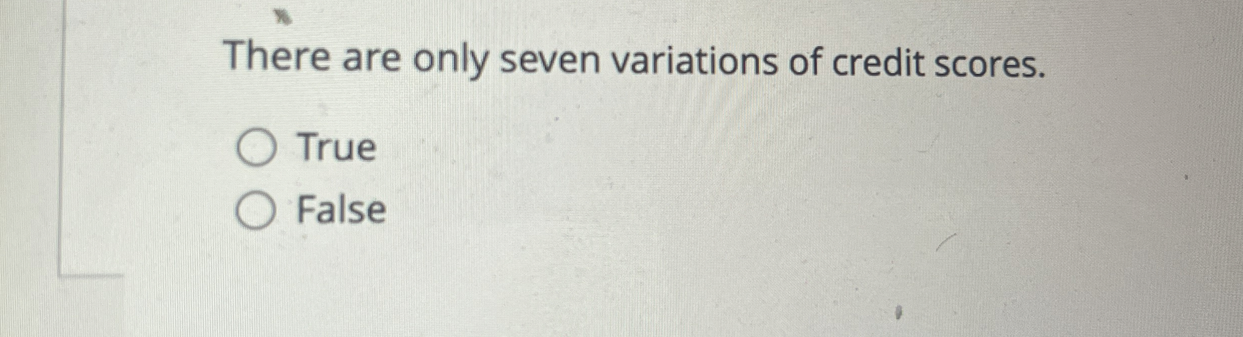 Solved There are only seven variations of credit | Chegg.com