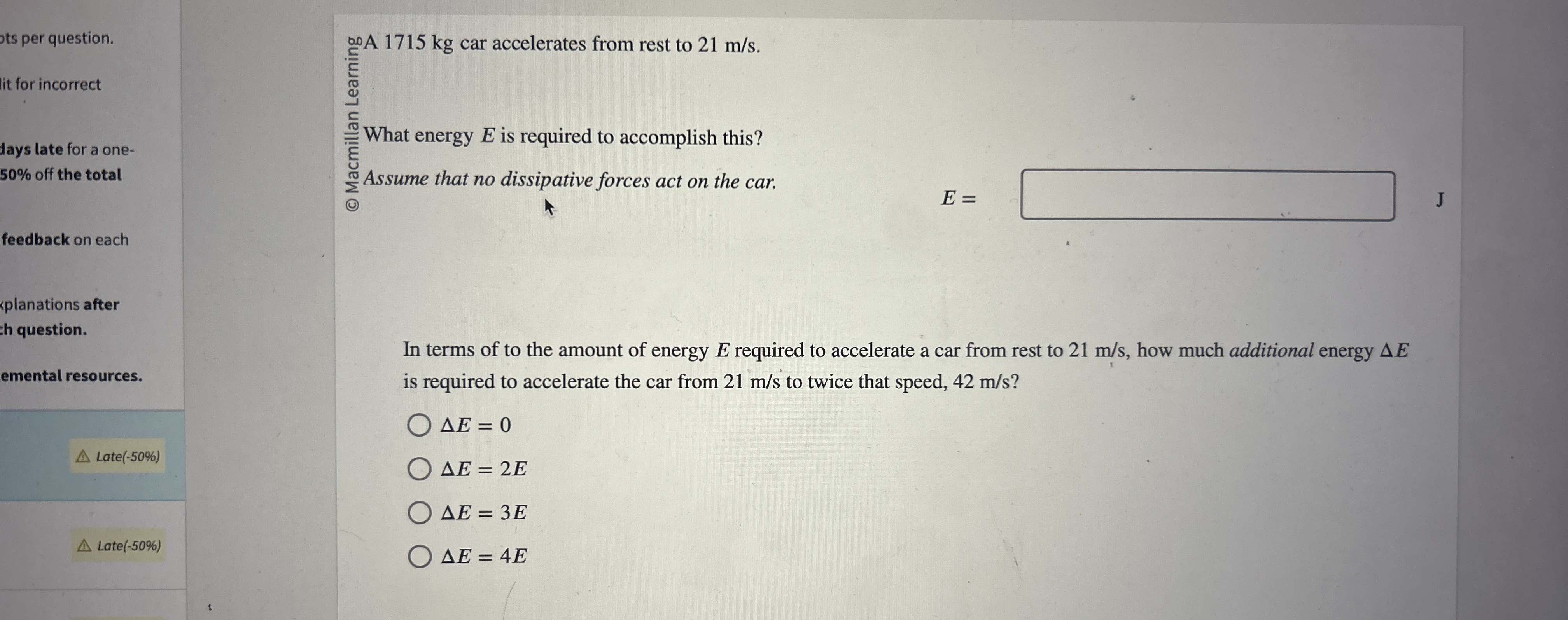 Solved ots per question.lit for incorrectdays late for a | Chegg.com