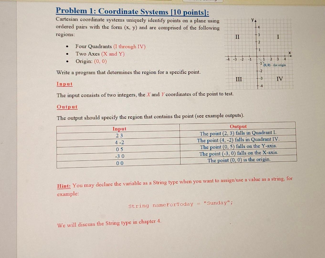 Solved Hint: You may declare the variable as a String type | Chegg.com