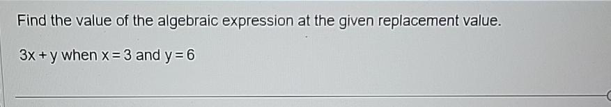 Solved Find the value of the algebraic expression at the | Chegg.com