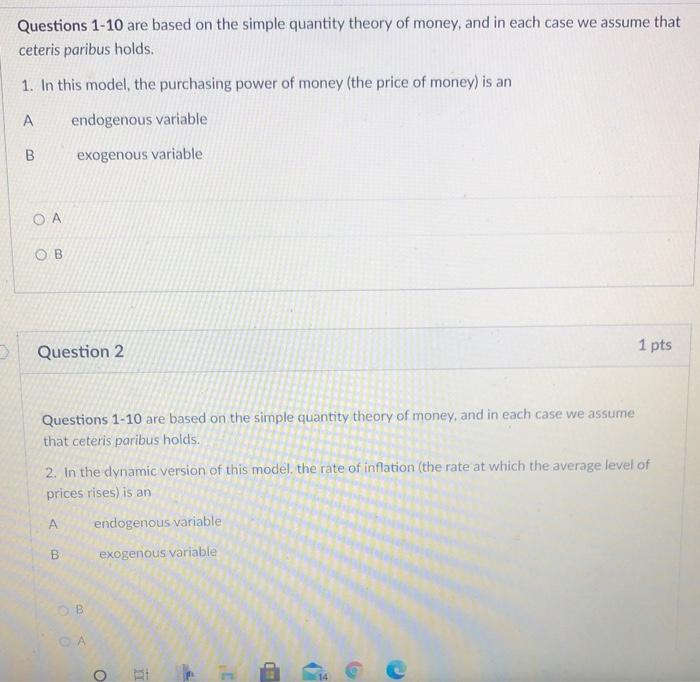 Solved Questions 1-10 are based on the simple quantity | Chegg.com