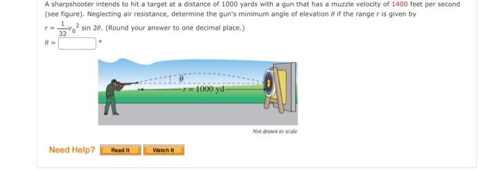 Solved A sharpshooter intends to hit a target at a distance | Chegg.com