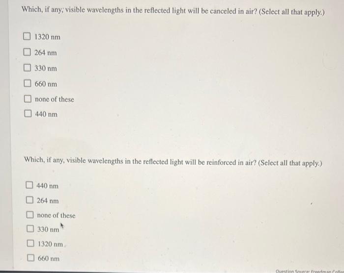 Solved A thin layer of Sio, having an index of refraction of | Chegg.com