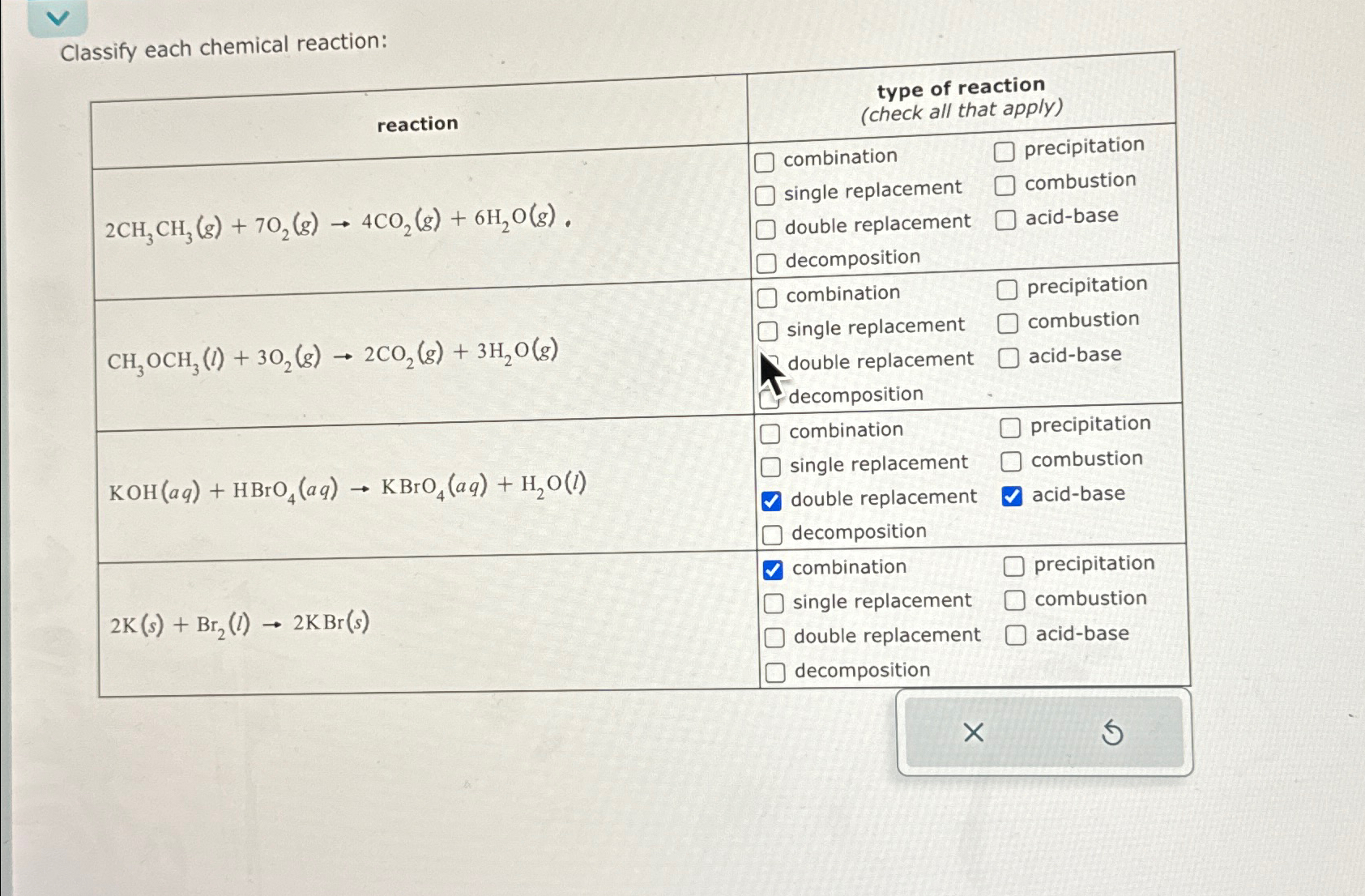 Solved Classify each chemical | Chegg.com