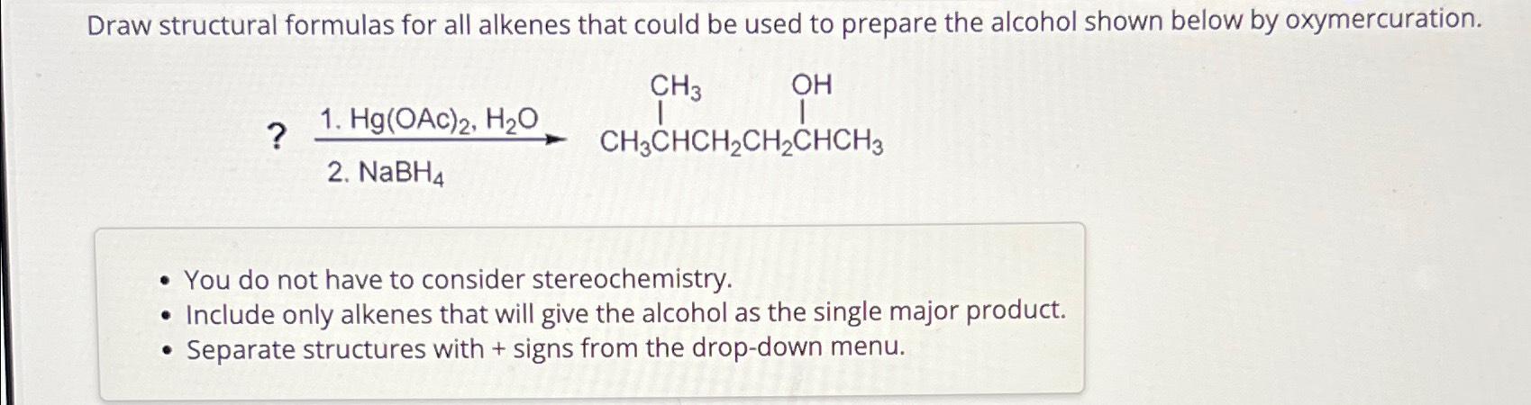 Solved Draw structural formulas for all alkenes that could | Chegg.com