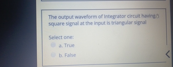The output waveform of Integrator circuit havinge | Chegg.com