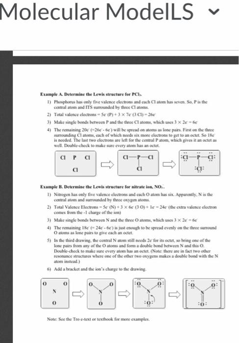 Solved Molecular ModelLS > Molecular Models: Lewis Structure | Chegg.com