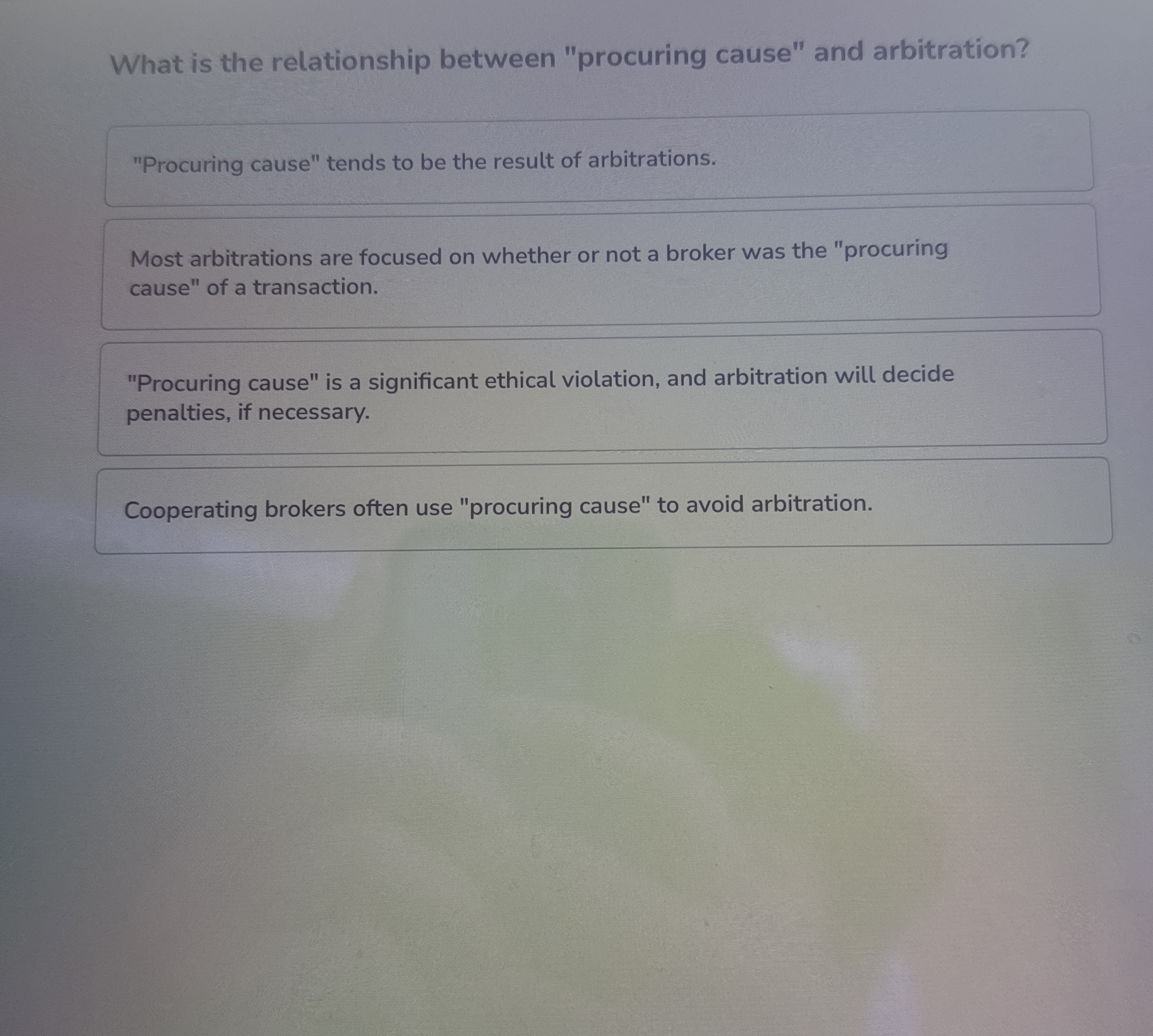 Solved What is the relationship between "procuring cause" | Chegg.com