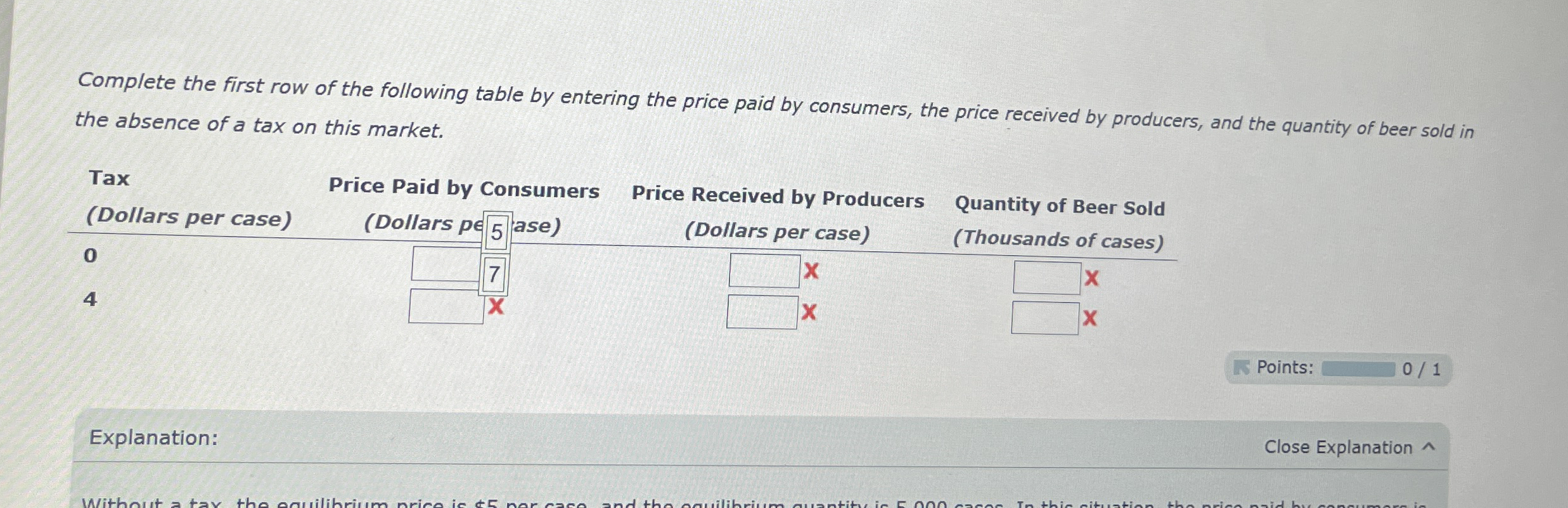Complete the first row of the following table by | Chegg.com