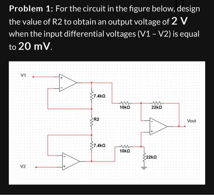 Solved Problem 1: For the circuit in the figure below, | Chegg.com