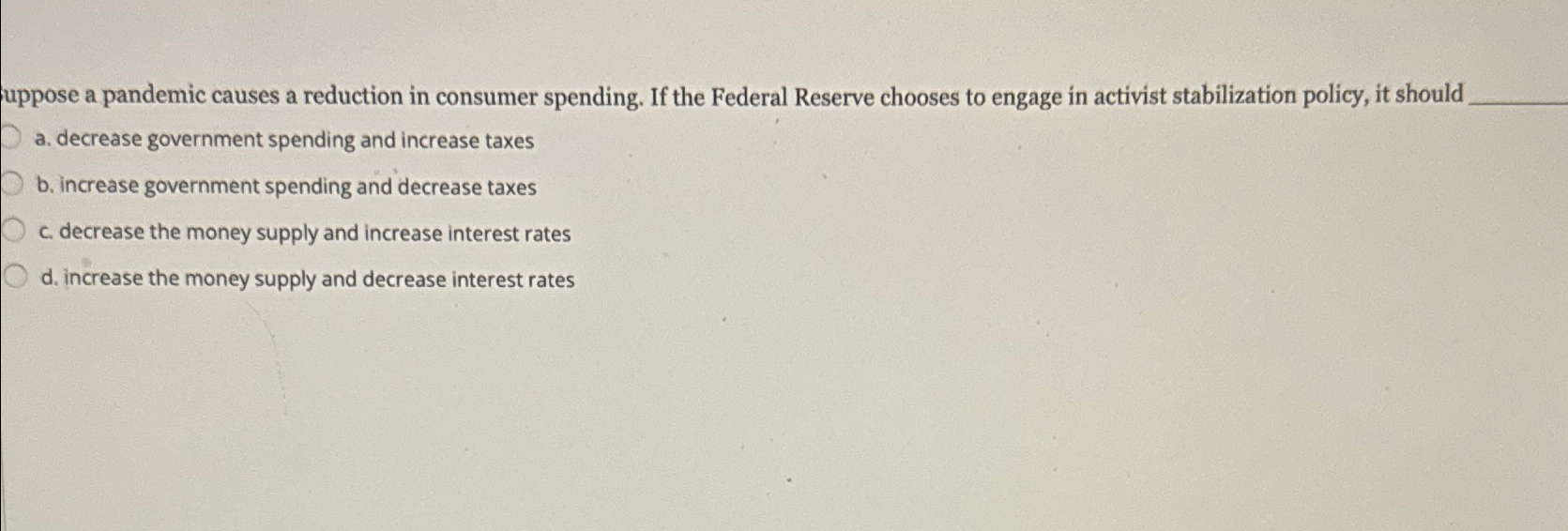 Solved uppose a pandemic causes a reduction in consumer | Chegg.com